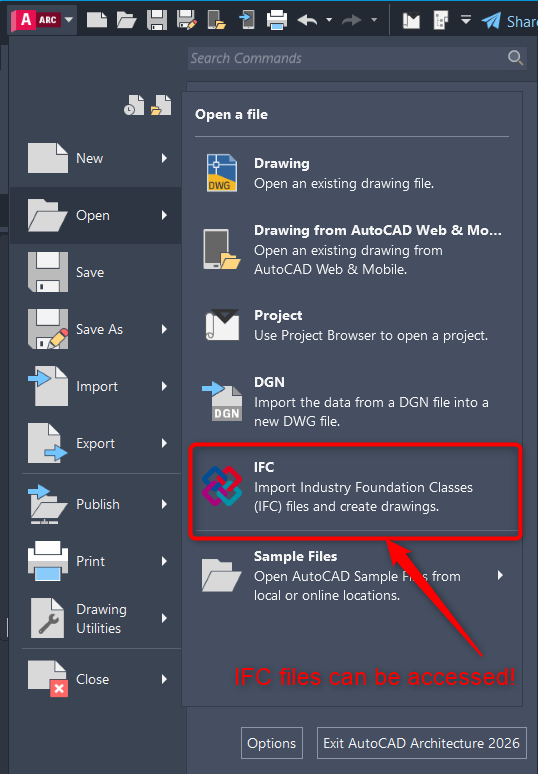 AutoCAD Architecture Tip – Missing Option to Open IFC files? – ARKANCE ...